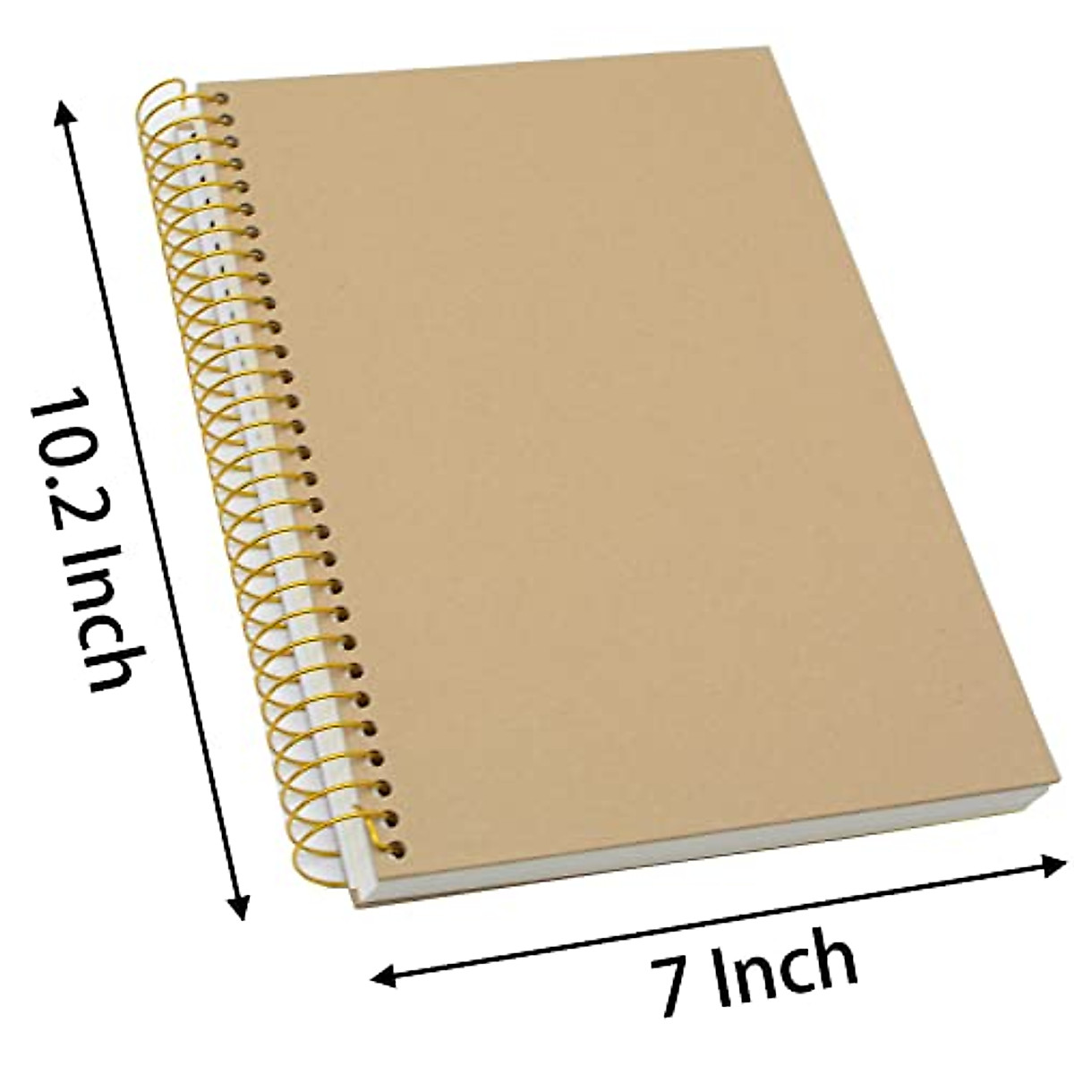 Yansanido Large Spiral Notebook, 5 Pcs B5 Thick Paper Hardcover 7mm College Ruled 5 Colors 150 Sheets -300 Pages Journals for Study, Work, Travel and Notes (5 Color)