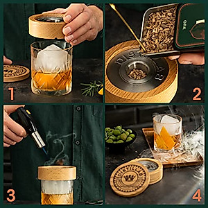 Cocktail Smoker Kit with Torch - Drink Smoker Infuser Kit with Cocktail Smoker Torch - Whiskey Smoker Kit, Old Fashioned Cocktail Kit, Bourbon Smoker Kit - Smoke Infuser for Cocktails by Distillab