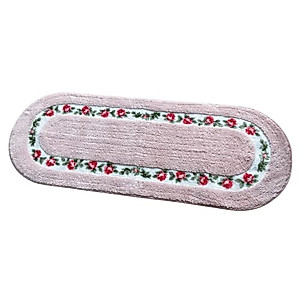 LZSOMPK Pretty Rose Flower Area Rugs Bedroom Rugs Bathroom Rugs Bath Mat Super Soft Kitchen Mat Living Room Carpets 17.7 x 47 inches (Pink)
