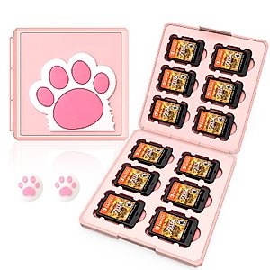 UFOPETIE Game Card Case for Nintendo Switch Game Card,Compatible with Nintendo Switch Case Animal Crossing Theme,Game Cards Case for Animal Crossing Switch Accessories-Thumb Grip 2PCS