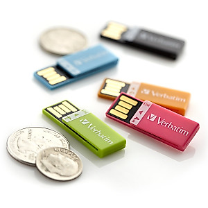 Verbatim 8GB Clip-it USB Flash Drive, Blue 43934