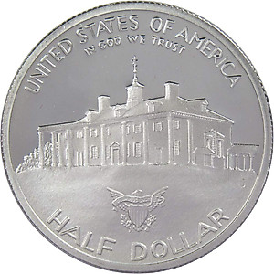 George Washington Commemorative 1982 S 90% Silver Half Dollar Proof 50c Coin