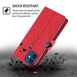 Fansipro Wallet Folio Case for Oppo Reno 2 F, Premium PU Leather Slim Fit Cover for Reno 2 F, 3 Card Slots, Portable, Red