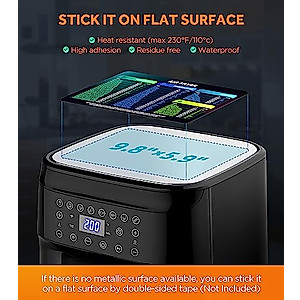 2023 Newest 2-in-1 Magnetic Meat Smoking Guide & Air Frying Guide with Temperature, Time & Wood Flavors, Useful Air Fryer & Smoker Accessories Kitchen Gadgets, Waterproof Magnet Sheet For Quick Reference