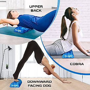 Yes4All Half Round EVA Foam Roller for Physical Therapy, Medium Density 12/18/24/36 inch Foam Rollers for Muscle Massage - Blue - 12 inch