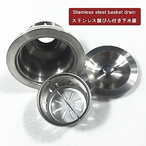 CcacHe Free Standing Kitchen Stainless Steel Utility Sink Set with Faucet for Laundry Room/Backyard/Garage Portable Outdoor Camping Sink Laundry Sink Dish Washing Station with Hose Hook Up