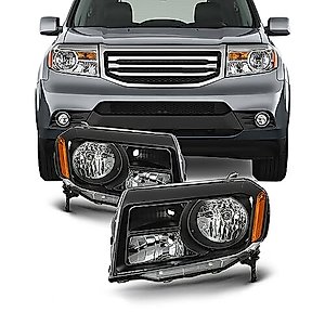 HH Building for EX-L EX LX SE Halogen Type Black Headlight Pair Left+Right 5_HD-JH-HPIL12-AM-BK