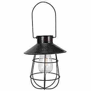 Solar Hanging Light, Weatherproof Outdoor Hanging Lamp, Iron Art Hollow Automatical for Home Decoration Gardens, Courtyards, Porches