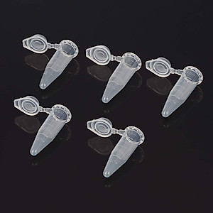 stonylab Micro Centrifuge Tubes, 1.5ml Polypropylene Graduated Clear Plastic Centrifuge Vials with Flat-Top Snap Cap, Pack of 500 (1.5ml, 500 Packs)