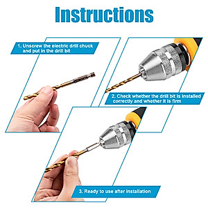 Hex Drill Bit Set, [19+1 PCS] Premium Hex Shank Drill Bit Set, 1/16"-1/4" Drill Bits for Metal, 4241 High Speed Steel Small Drill Bits, Quick Change Drill Bits for Wood, Twist Drill Bit Set