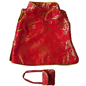 20208-Chinese Cheongsam Clothes for 14" - 18" Stuffed Animals