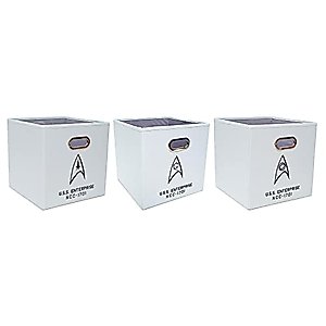 Star Trek: The Original Series NCC-1701 13-Inch Fabric Storage Bin Cube Organizers, Set of 3