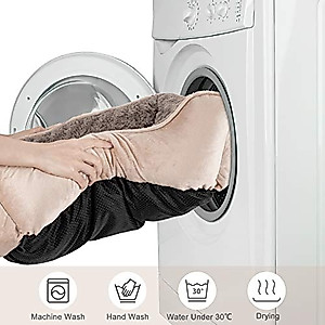 JOEJOY Rectangle Dog Bed for Large Medium Small Dogs Machine Washable Sleeping Dog Sofa Bed Non-Slip Bottom Breathable Soft Puppy Bed Durable Orthopedic Calming Pet Cuddler, Multiple Size, Beige