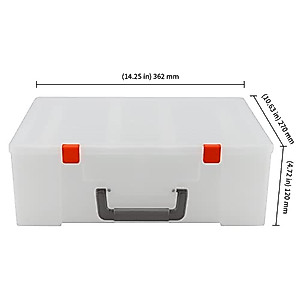 KEILEOHO 4 x 6 Inch Photo Case,18 Inner Clear Photo Storage Boxes, Photo Organizer Cases for Pictures, Stickers Stamps Storage, Scrapbooking