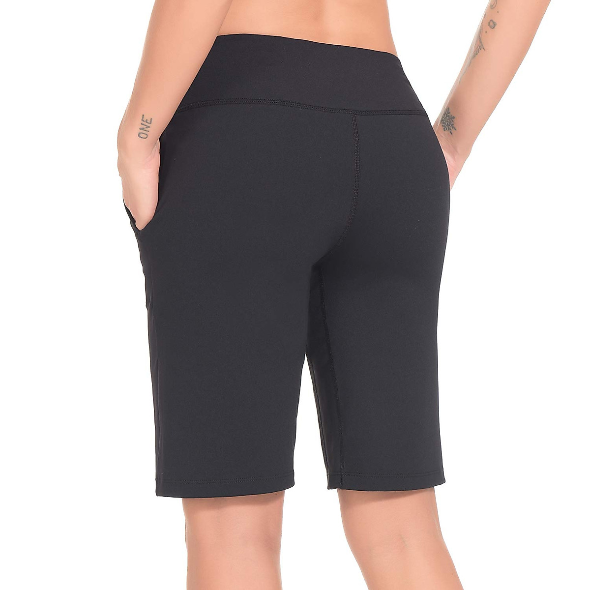 PIQIDIG Running Shorts for Women High Waisted Workout Lounge Yoga Pants Black XL