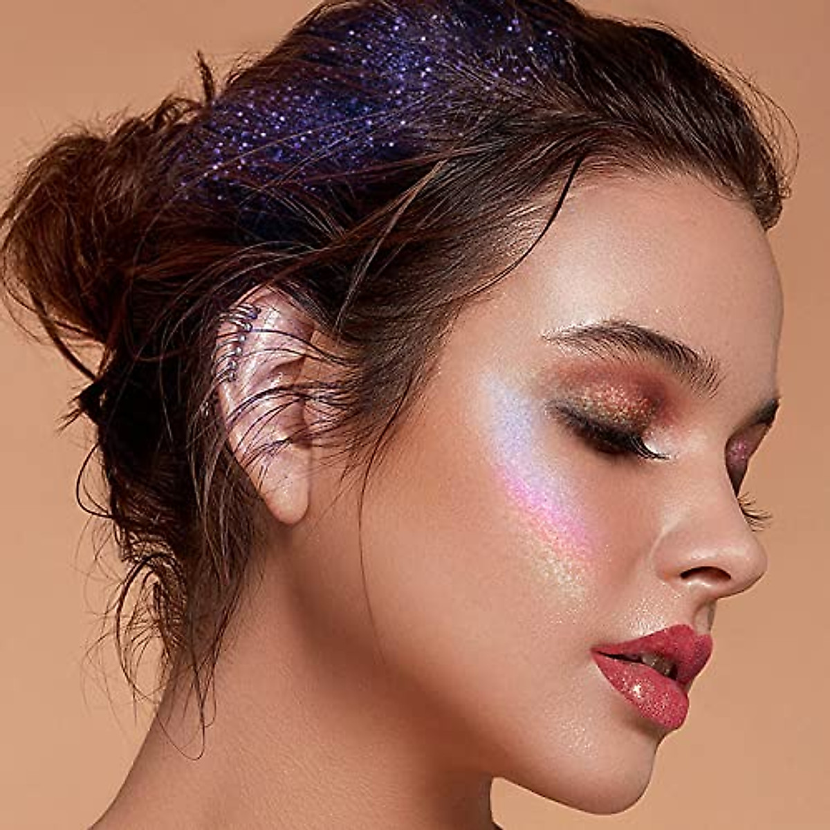 Paminify Blue Body Glitter Gel,Singer Concerts Music Festival Rave Accessories,Holographic Color Changing Glitter,Intense Mermaid Face Glitter for Body, Face, Hair and Lip,Vegan & Cruelty Free-1.76 oz
