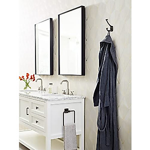 Amerock H37004ORB | Vicinity Triple Prong Decorative Wall Hook | Oil Rubbed Bronze Hook for Coats, Hats, Backpacks, Bags | Hooks for Bathroom, Bedroom, Closet, Entryway, Laundry Room, Office