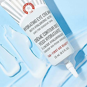 First Aid Beauty Hydrating Eye Cream With Hyaluronic Acid – Helps Reduce Puffiness and Hydrate, Smooths Fine Lines & Wrinkles – 0.5 oz