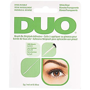 Duo Brush-On Striplash Adhesive White/Clear, 0.18 Ounce (Pack of 2)