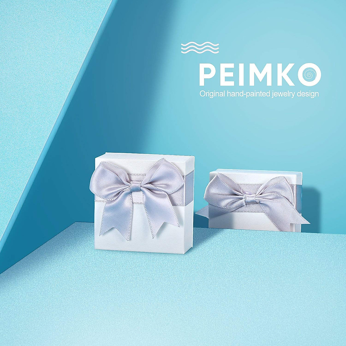 PEIMKO Sterling Silver Double Layered Choker Necklace for Women, Rose Gold Plated Silver Rosary Layered Necklaces Gift for Women