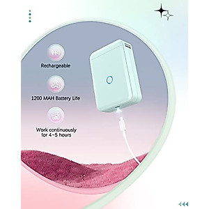 YVF D110 Bluetooth Label Maker Machine, Portable Label Maker with Multiple Templates & Fonts, Includes 1/2" Label Tape, Mini Label Printer for Home, School & Office Organization, Rechargeable, Green