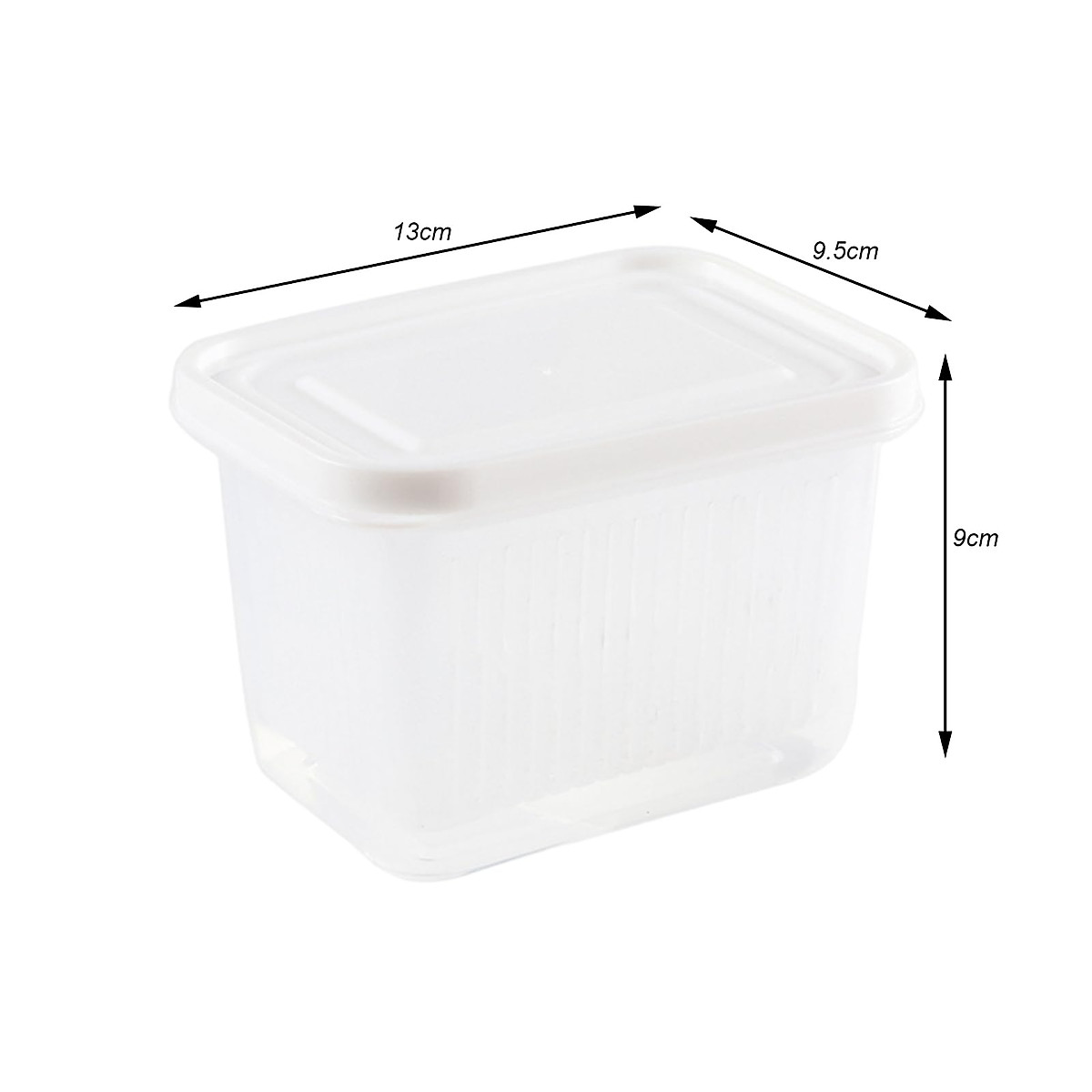 GIFZES Fruit Storage Containers for Fridge, Fruit Vegetable Produce Saver Containers Fridge Organizers with Airtight Lid & Colander, BPA-Free Vegetable Storage Lettuce Keepers for Refrigerator White
