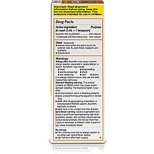 Motrin Children's Dye-Free Pain Reliever/Fever Reducer, Original Berry Flavor 4 oz (2 Pack)