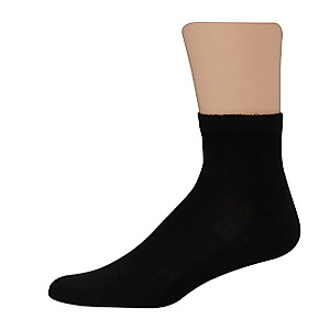 Hanes Men's 6 Pack Ankle Sock, (Size 6-12/Black)