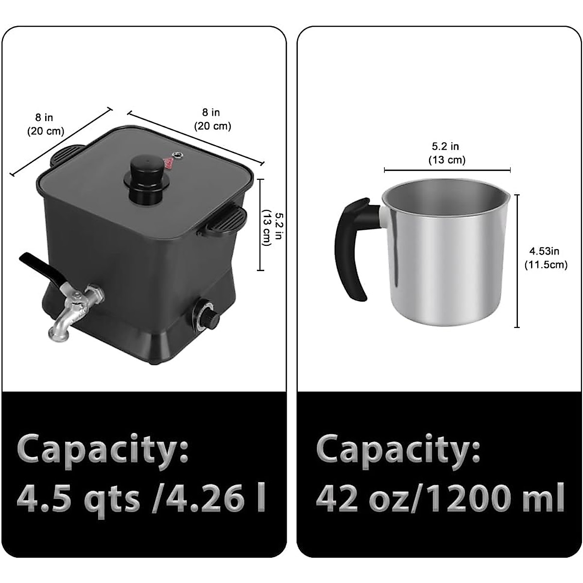 Byoowndiy Wax Melter for Candle Making, 150 oz Electric Candle Wax Melting Pot with Pour Spout and Temperature Controller