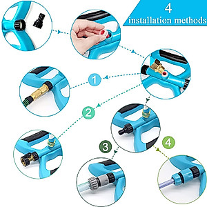 YuYo Misters for Outside Patio, Portable Mist Stand, Flexible Outdoor Misters, Patio Mister for Backyard Pool BBQ Cooling Kids Water Playing, 1.27FT Adjustable Mist Tube + 3 Brass Mist Nozzles