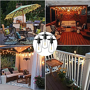 ZOTOYI Outdoor String Lights 200 FT, Waterproof IP65 Patio String Lights for Outside with 104 Shatterproof ST38 Bulbs(4 Spare), LED Hanging Lights for Bistro, Backyard, Garden 2700K(2-Pack 100FT)