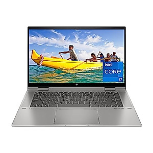 HP Envy x360 15 inch Laptop, FHD Display, Intel Core i7-1355U, 16 GB RAM, 1 TB SSD, Intel Iris Xe Graphics, Windows 11 Home, 15-ew1199nr (2023),Silver