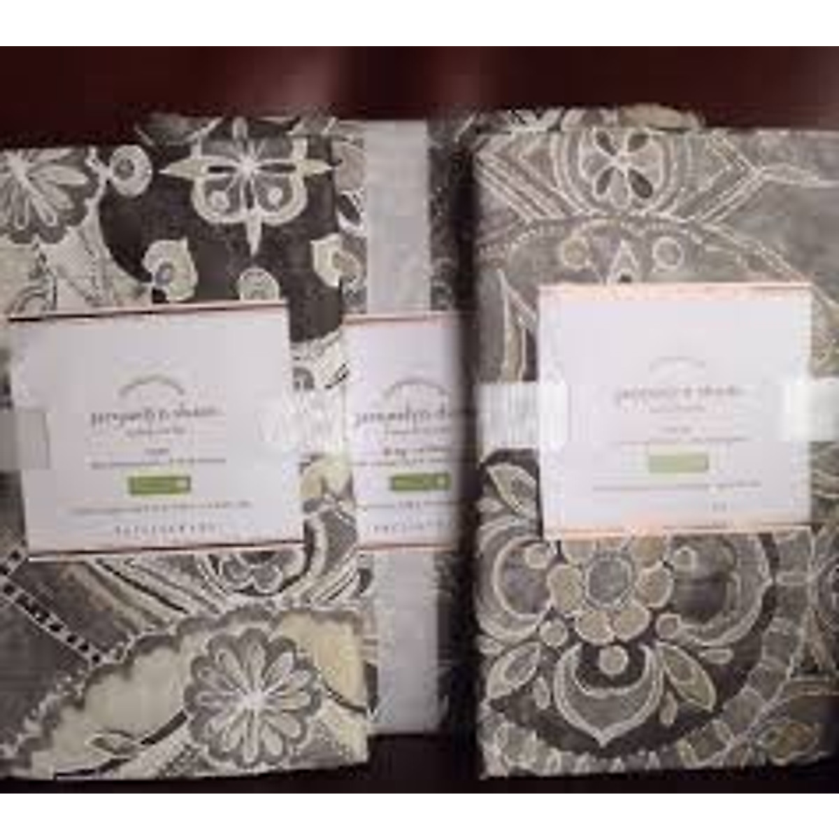 Pottery Barn Jacquelyn Duvet Cover King/California King & Two Euro Shams ~*Gray*~