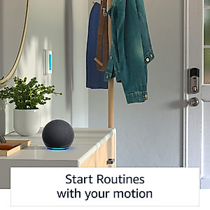 Echo Dot (4th Gen) | Smart speaker with Alexa | Glacier White