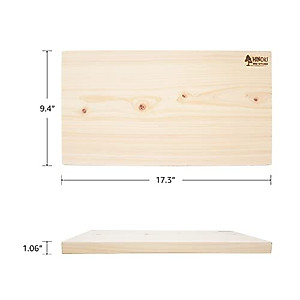 CUSTOMGRIPS BY SISO SAFETY Hinoki Wooden Cutting Board, Premium Grade Reversible Cutting Board Made of Cypress Wood, Multipurpose Chopping Board for Meat, Vegetables and Charcuterie