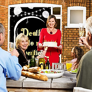 INNORU Death to My Twenties Door Banner Decor, Happy 30th Birthday Party Decor, RIP to My 20s Party Photo Booth Backdrop Background Supplies