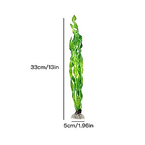 Rocutus Artificial Seaweed Water Plants,15 Pieces Fish Tank Aquarium Decorations,Soft Plastic Life-Like Artificial Seaweed Water Plants for All Fish & Pets