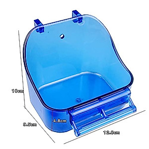 Large Capacity Bird Cage Feeder Parret Hanging Seed Feeder Box Bird Dishes Cage Bowl for Cage