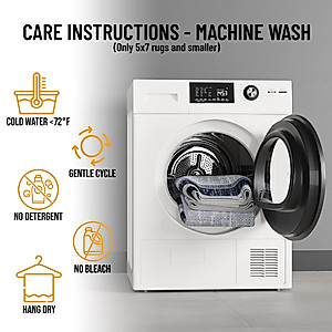 Ottomanson Ottohome Contemporary Bordered Design Rubberback Area Rug, 3'3" x 5', Gray/Navy