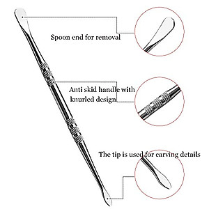 2 Pieces Wax Carving Tool 4.75 Inch Stainless Steel Clay Sculpting Tool (Silver)