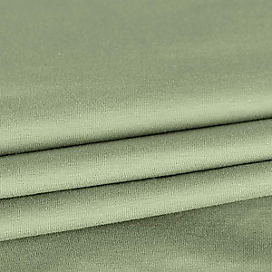 Muscle Alive Mens Summer Casual Short Sleeve Henleys T-Shirt Single Button Placket Plain Shirts Light Green Color Size L