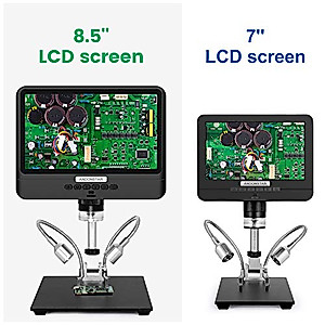 Andonstar AD208 Coin Microscope with 8.5 Inch Screen 260X LCD Lab Handheld USB Digital Microscopes for PCB Repair Soldering Coin Inspection