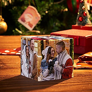 Custom Photo Cube for Pictures, Rubik's Cube Multi Picture Frame Photo Block Collage Personalized Puzzle Cube - Best Gift for Mother Husband Friends