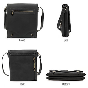 JESSIE & JAMES Nora Concealed Carry Crossbody Bag with Lock and Key|BK