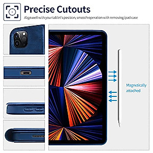 KBCASE Keyboard Case for iPad Pro 12.9 6th Generation 2022/5th Generation 2021/4th Gen 2020/3rd Gen 2018,iPad Pro 12.9 Case with Keyboard, Smart Keyboard Case with Pencil Holder for iPad Pro 12.9 inch