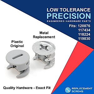 ReplacementScrews Metal Cam Lock Nuts Compatible with IKEA Parts 119030, 118224, 120076, 117434 Replaces Plastic Cams (Pack of 5)