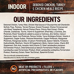 Wellness CORE Grain-Free Chicken, Turkey & Chicken Meal Indoor Formula Dry Cat Food, 11 Pound Bag