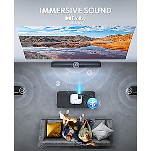 5G WiFi Bluetooth Projector Native 1080P, GooDee Outdoor Movie Projector with 300" Display Video Projector with Zoom & 4 Point Keystone for TV Stick, iOS, Android Dolby Audio & 4K Projector Support