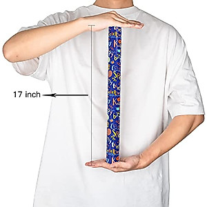 MAYPLUSS Reversible Wrapping Paper Roll - Mini Roll - 17 Inch X 32.8 Feet - Birthday Design (47.3 sq.ft.ttl)