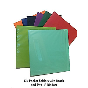 Secondary School Supply Pack - 25 Essential Items for College, High School or Middle School. Includes Pencils, Paper, Binders, Notebooks, Folders and More! 25 Piece Bundle